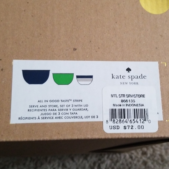 kate spade | Dining | Kate Spade Lenox All In Good Taste Serving Bowls ...